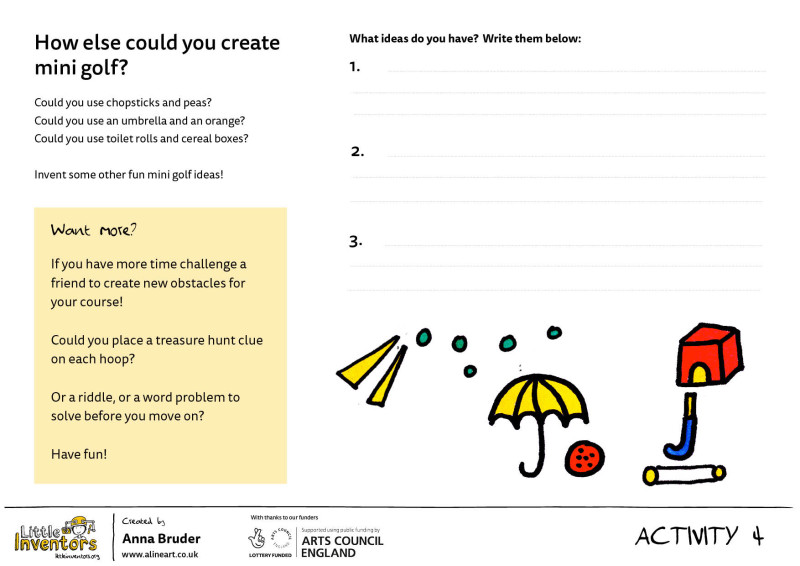 Invent a game using a ball and a stick : Little Inventors